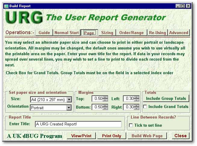 User Report Generator