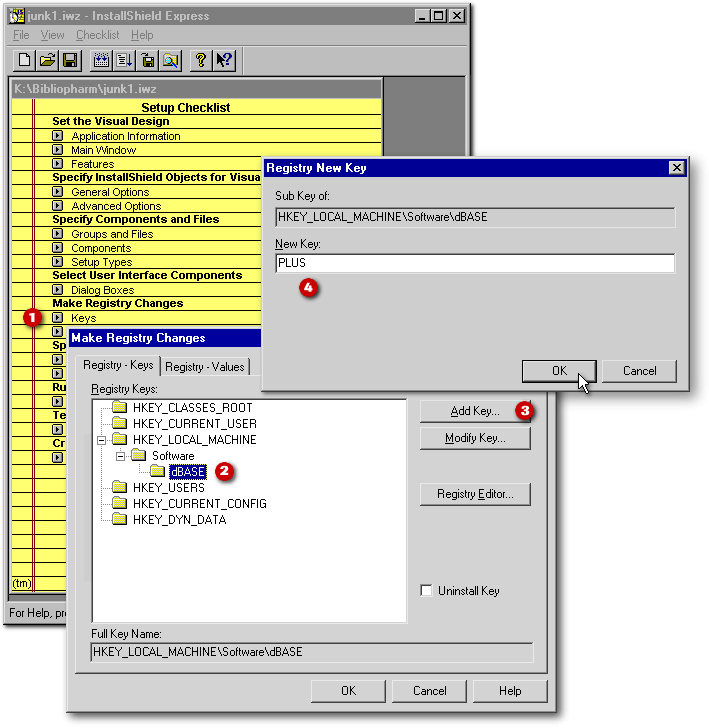 Using InstallShield Express with dBASE Plus